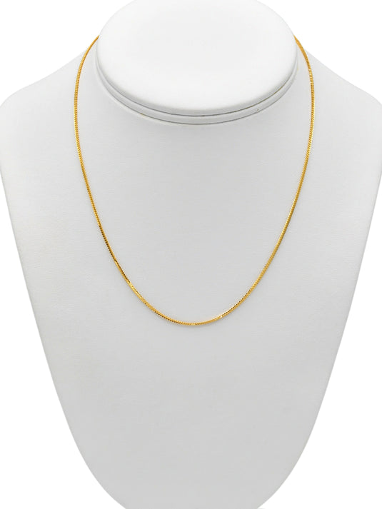 22Ct Gold Fox Tail Chain - 45 cm – Roop Darshan