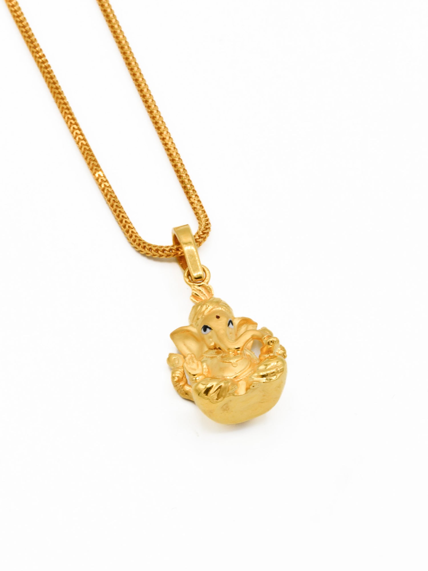 22ct Gold Ganesh Pendant – Roop Darshan