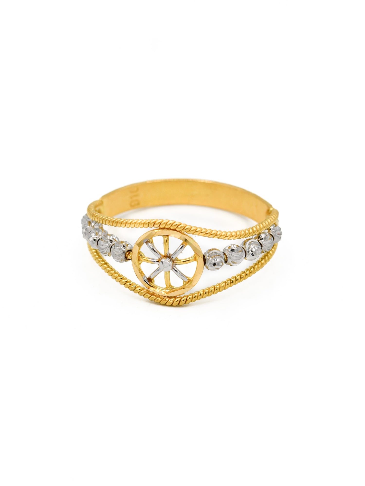 22ct Gold Two Tone Ladies Ring – Roop Darshan