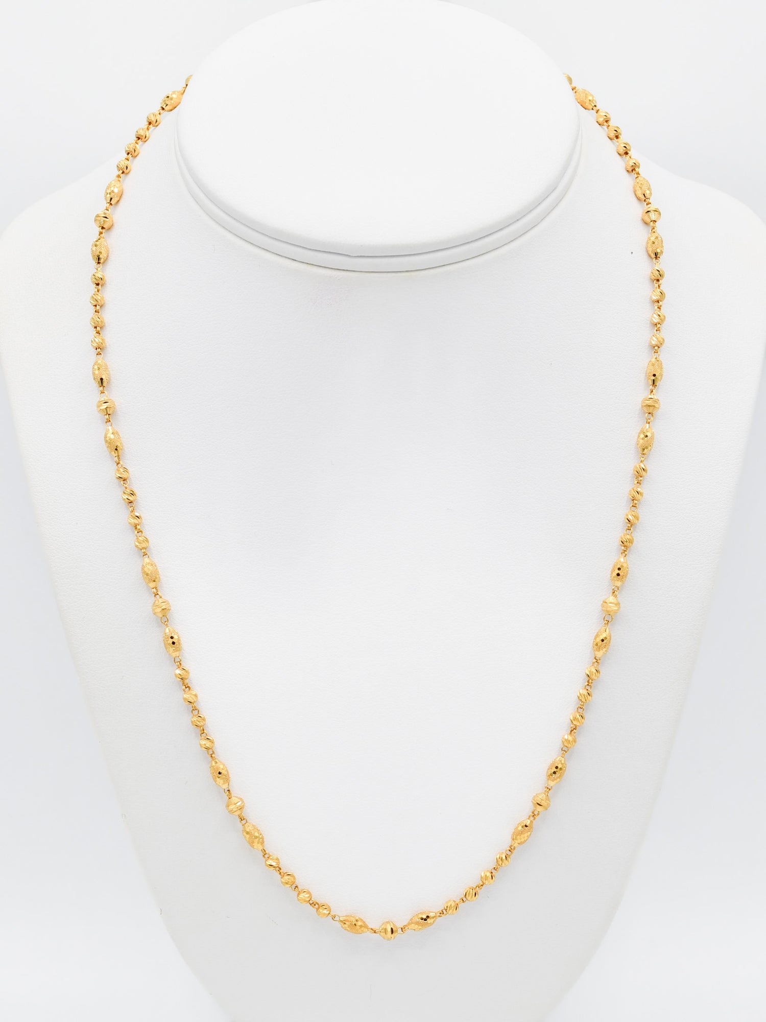 22ct Gold Ball Fancy Chain – Roop Darshan