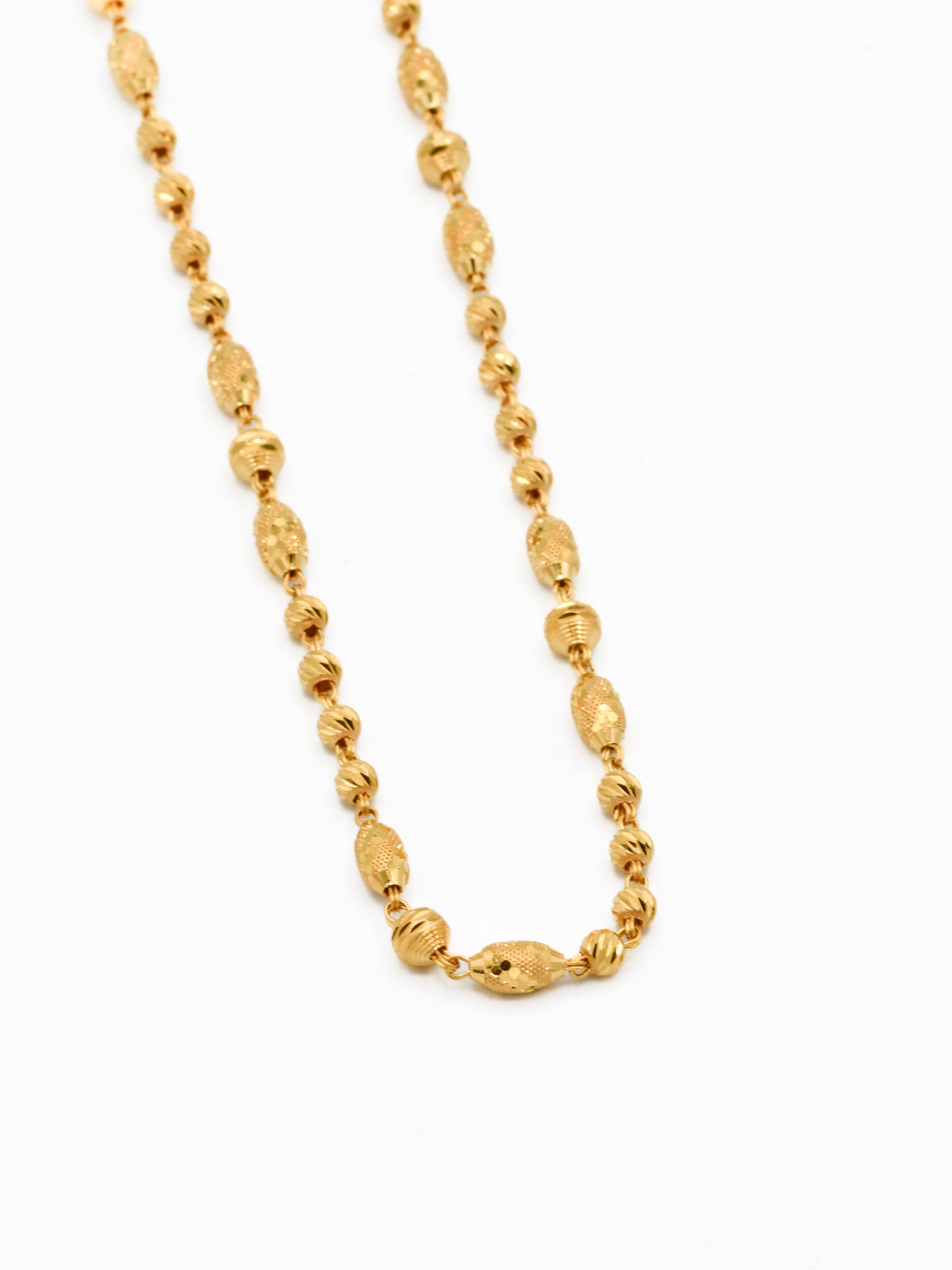 22ct Gold Ball Fancy Chain – Roop Darshan