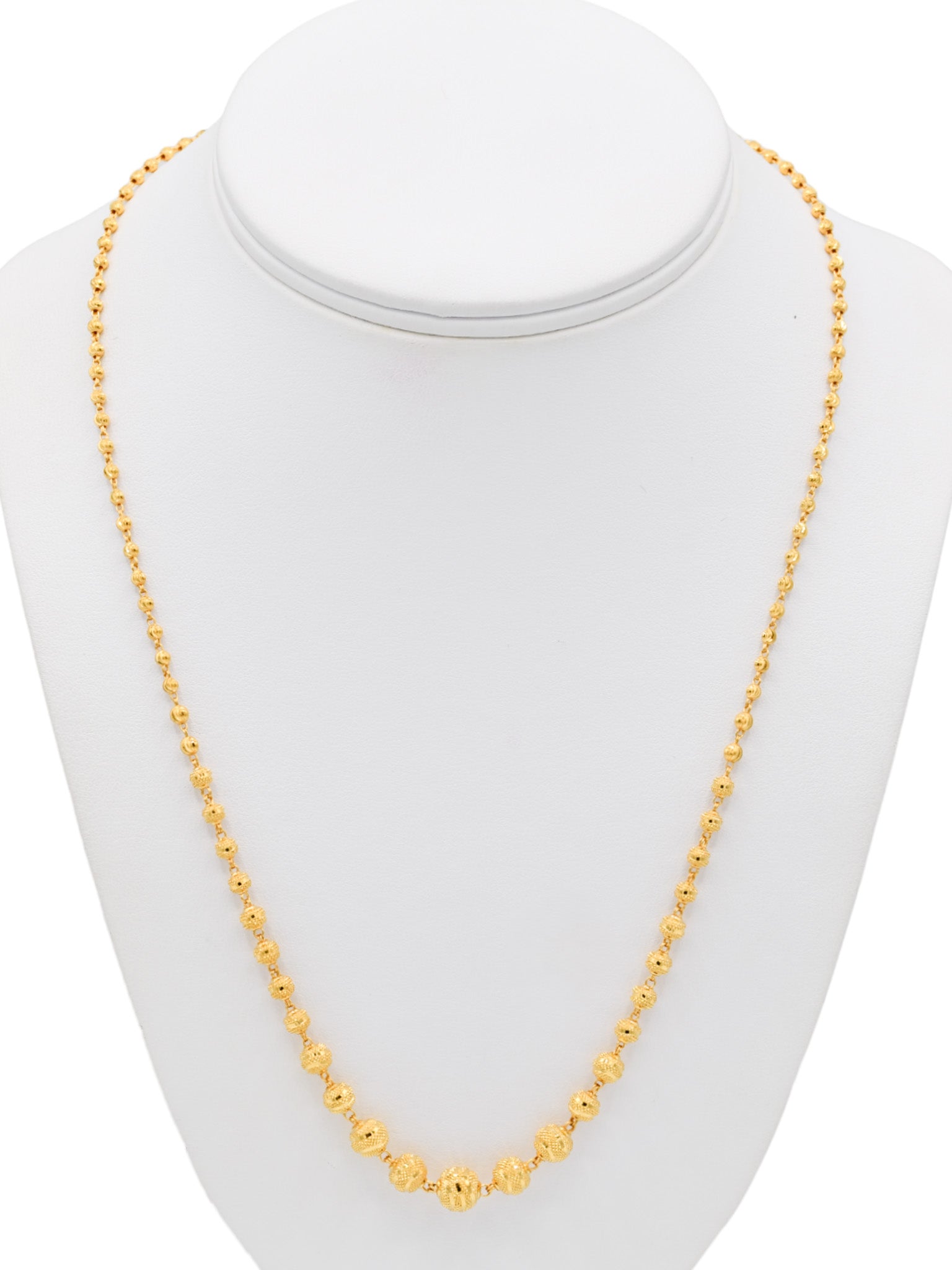 22ct Gold Ball Fancy Chain – Roop Darshan