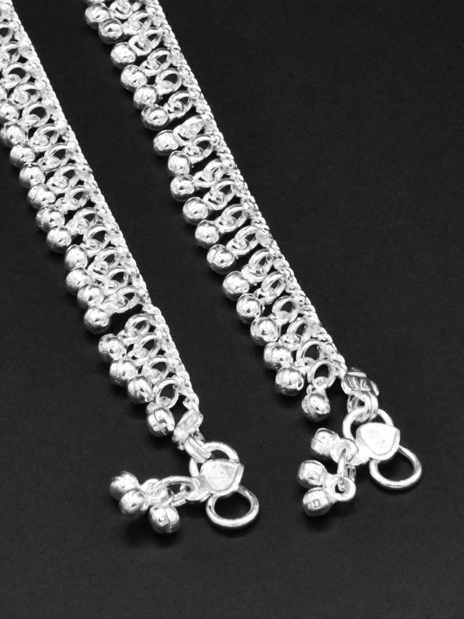 Silver 2 Piece Anklets – Roop Darshan