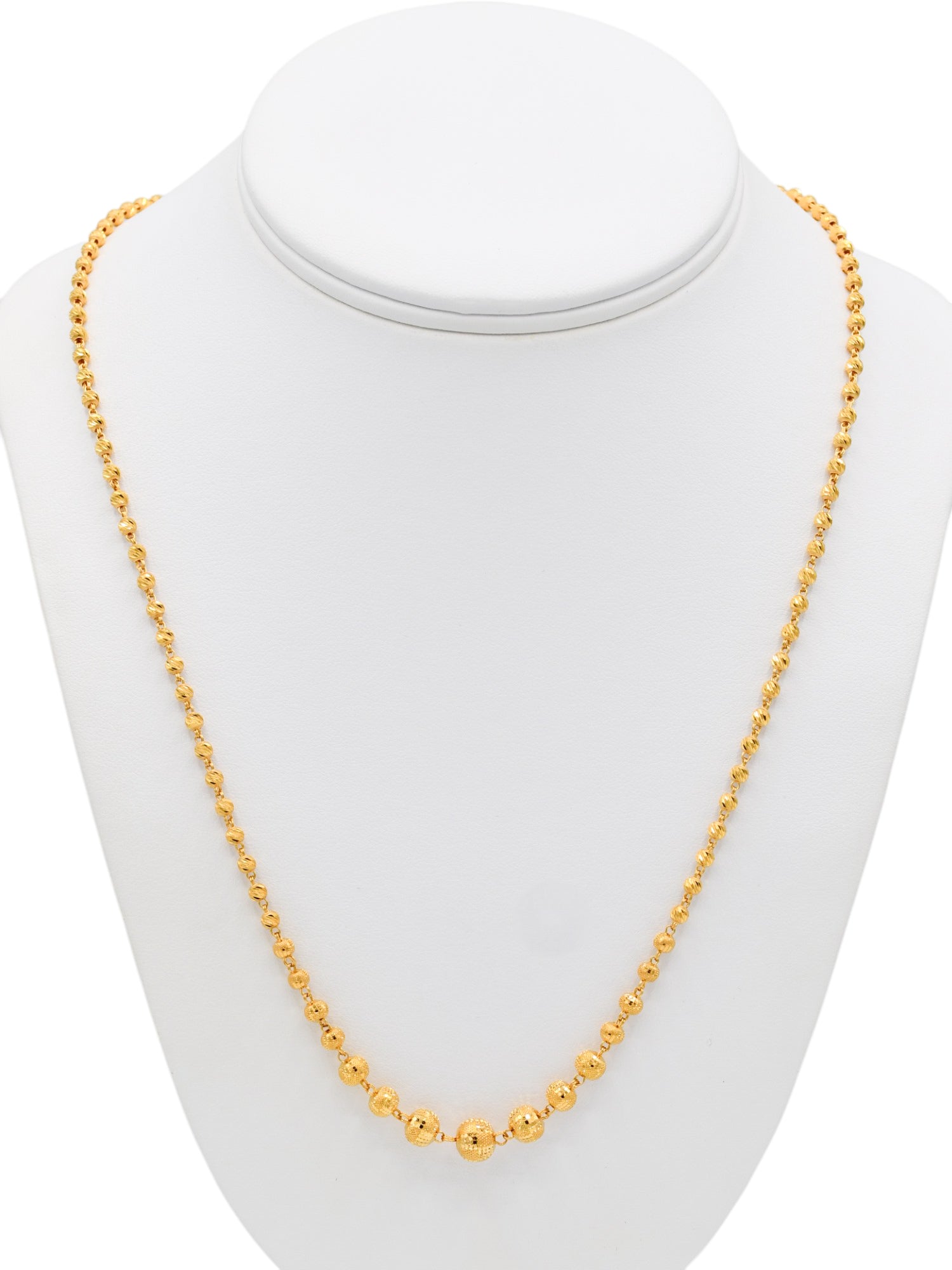 22ct Gold Ball Fancy Chain | Roop Darshan