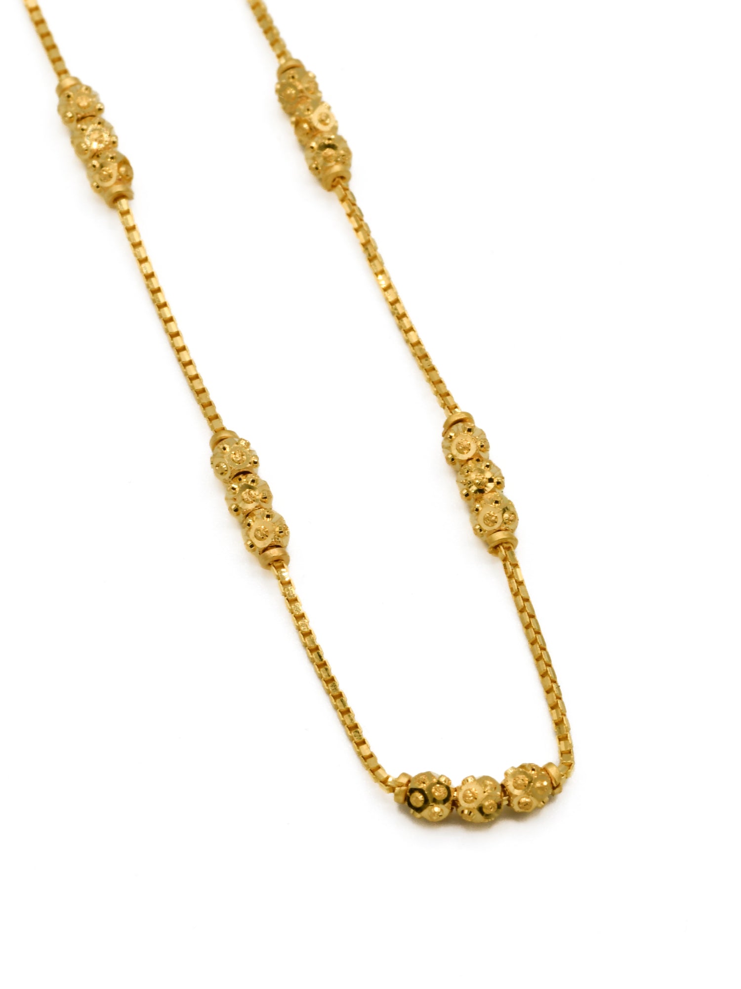 22ct Gold Ball Fancy Chain | Roop Darshan