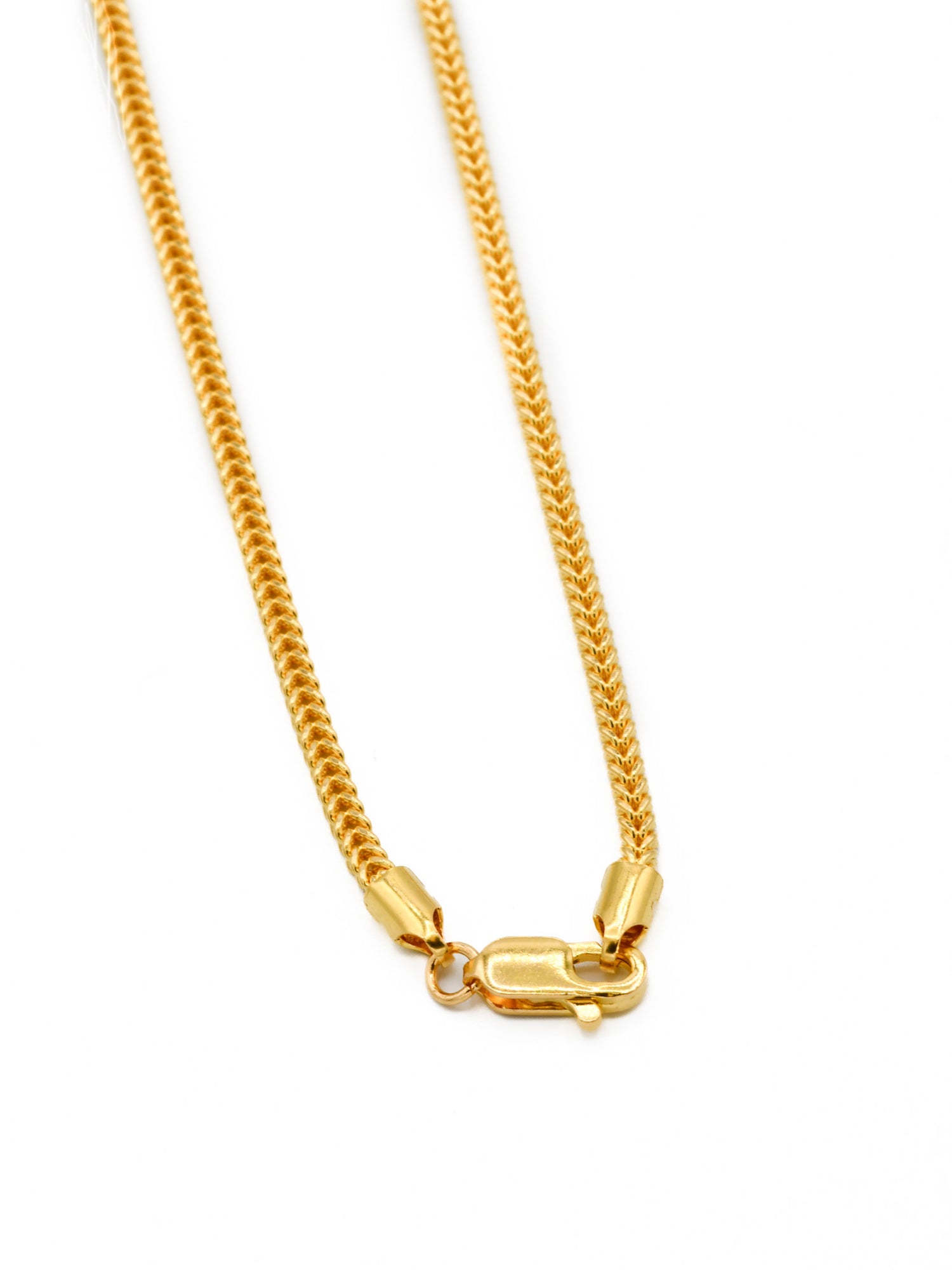 22ct Gold Hollow Fox Tail Chain - 50 cm – Roop Darshan