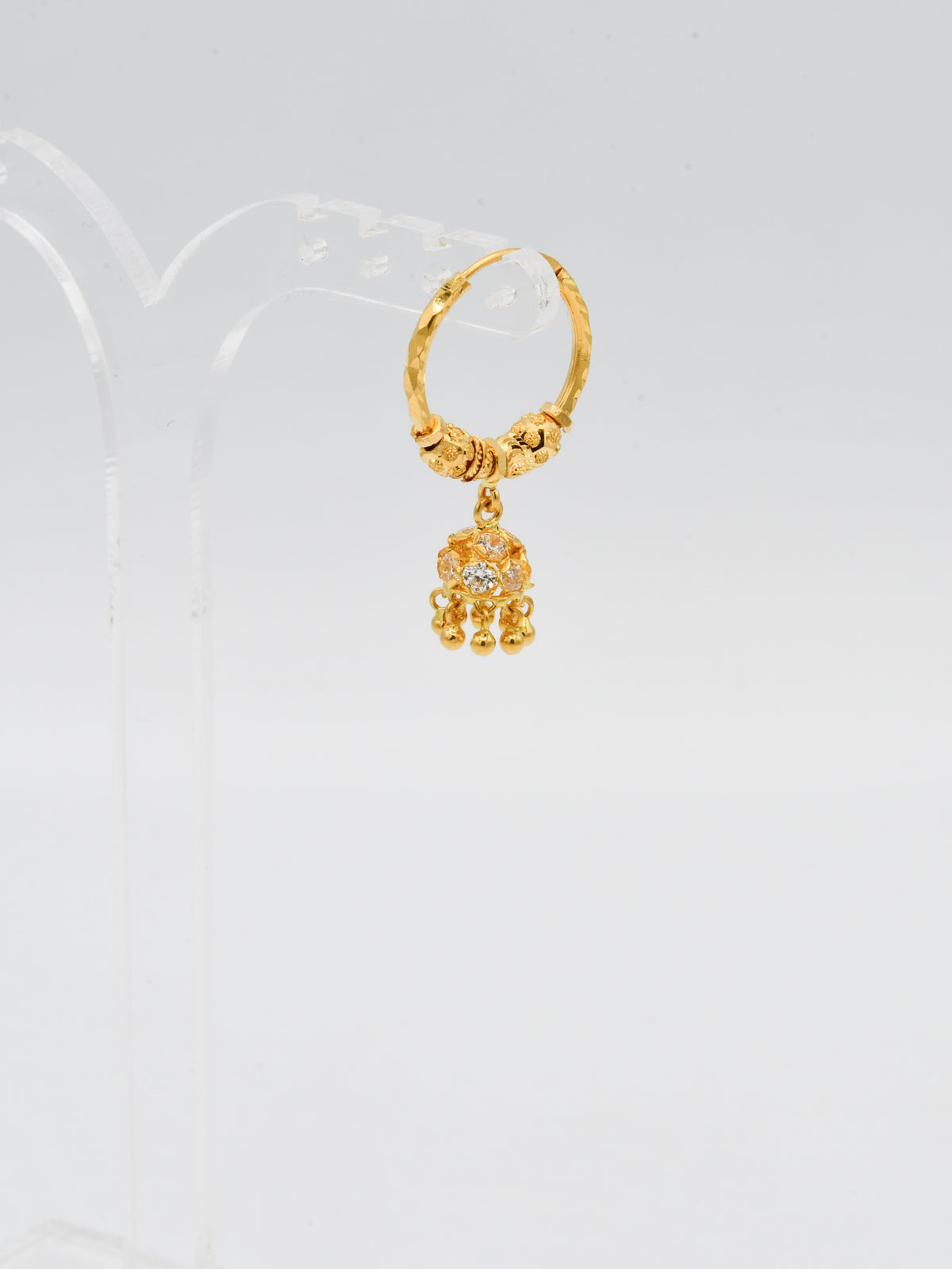22ct Gold CZ Ball Jhumki Bali | Roop Darshan