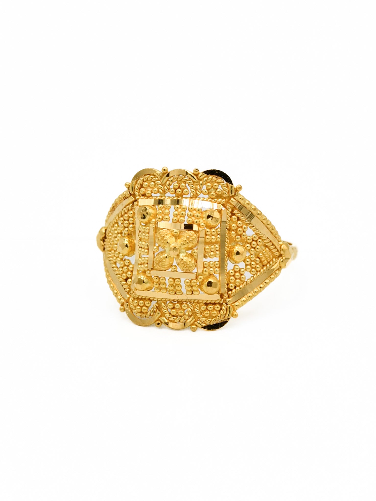 22ct Gold Filigree Ladies Ring – Roop Darshan