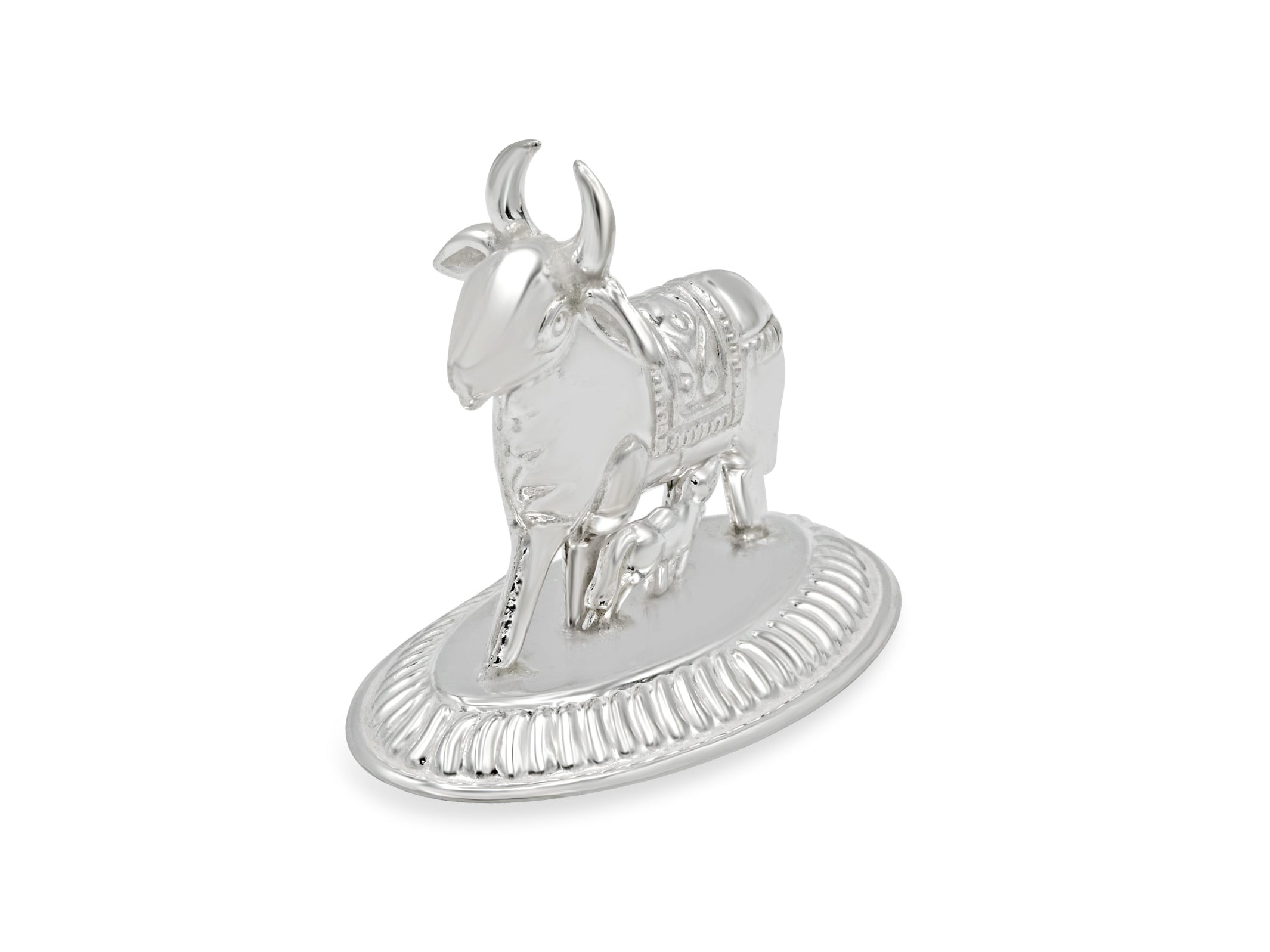 Silver Cow with Calf | Roop Darshan