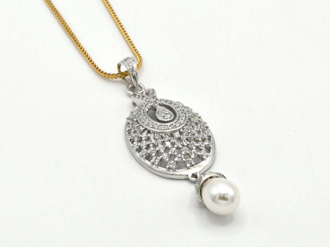 Gold Pendant Earrings Set | Roop Darshan